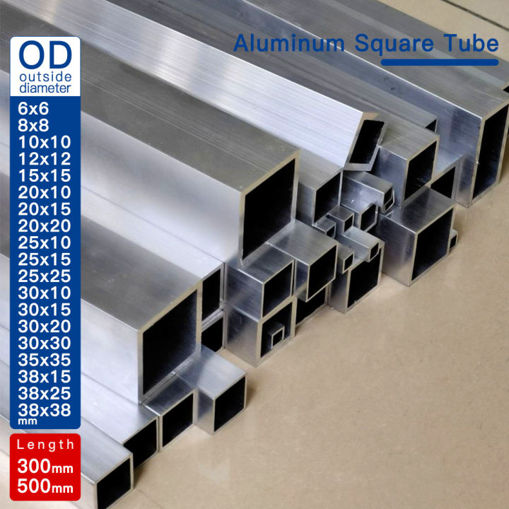 Aluminium alloy square tube width 6-38mm length 300 500mm Square ...