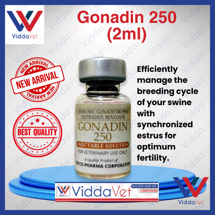 Viddavet Gonadin 250 (2ml) for pigs Comprehensive Reproductive Health ...
