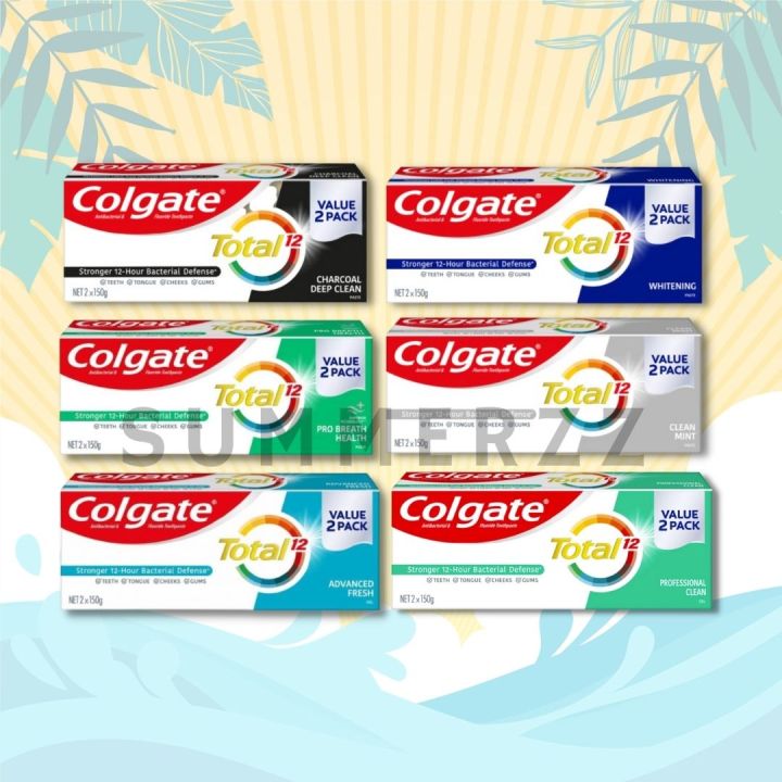 Colgate Total 12 Toothpaste 2x150g Colgate Total White Ubat Gigi Plaque ...
