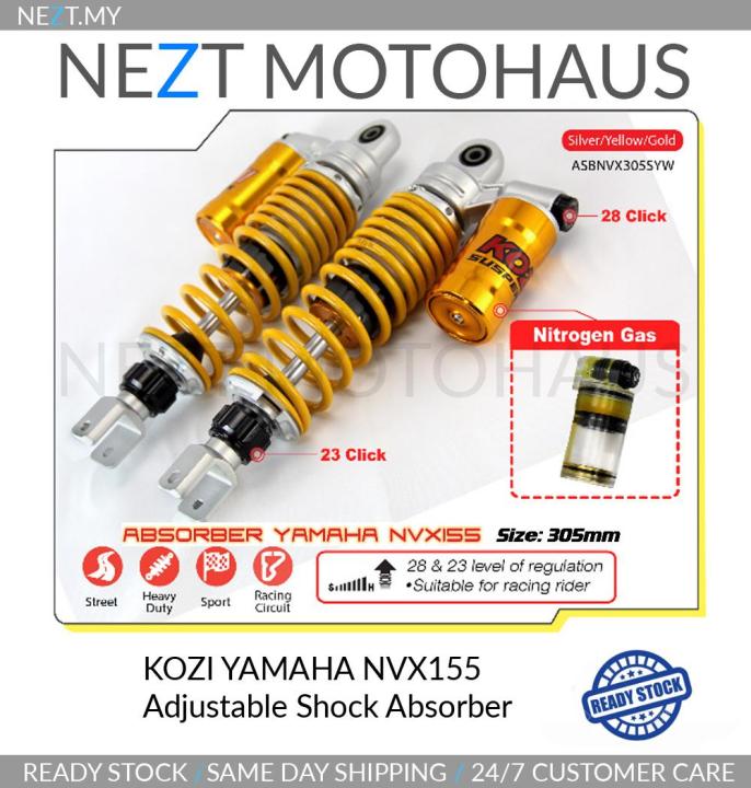 Yamaha NVX NVX155 Kozi Adjustable Shock Absorber 305mm | Lazada