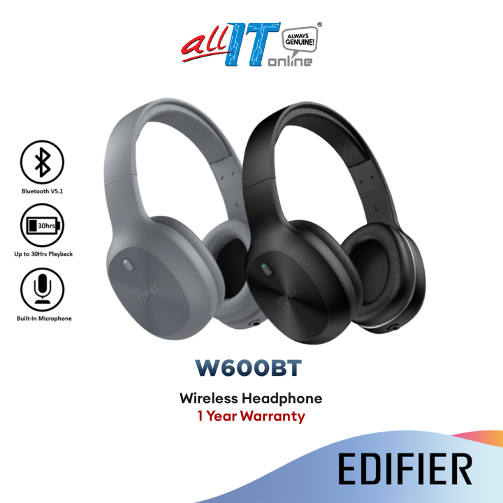 Edifier W600BT - Wireless Minimalist Headphone with Strong Bass ...