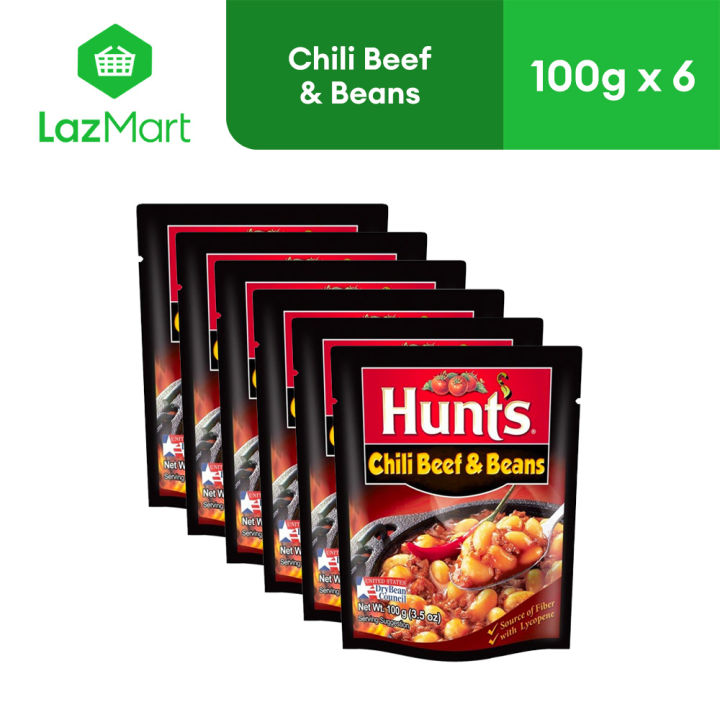 Hunt's Chili Beef & Beans 100g - Pack of 6 | Lazada PH