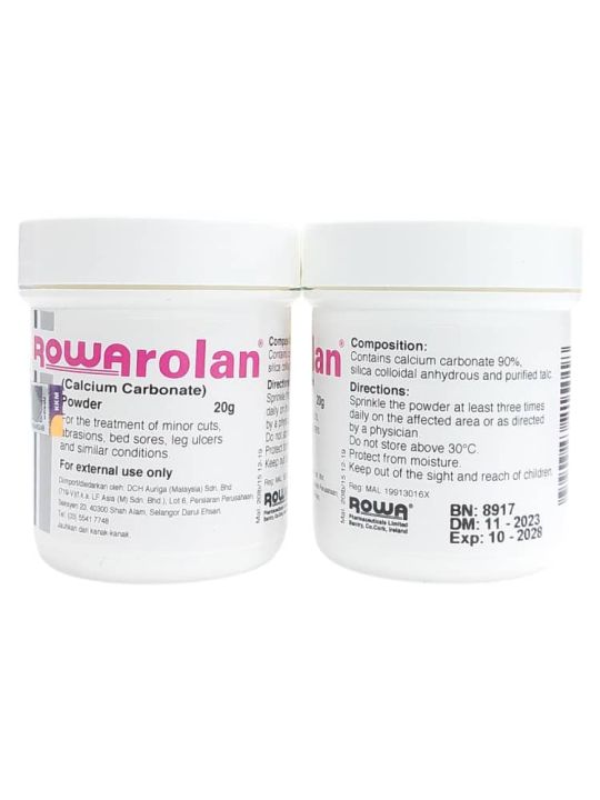 Rowarolan Calcium Carbonate Powder 20g (For treatment of minor cuts ...