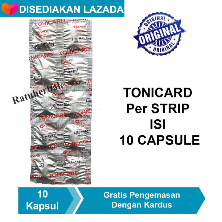 Vitamin Promil Dan Jantung Tonicard Per strip isi 10 Kapsul Original ...