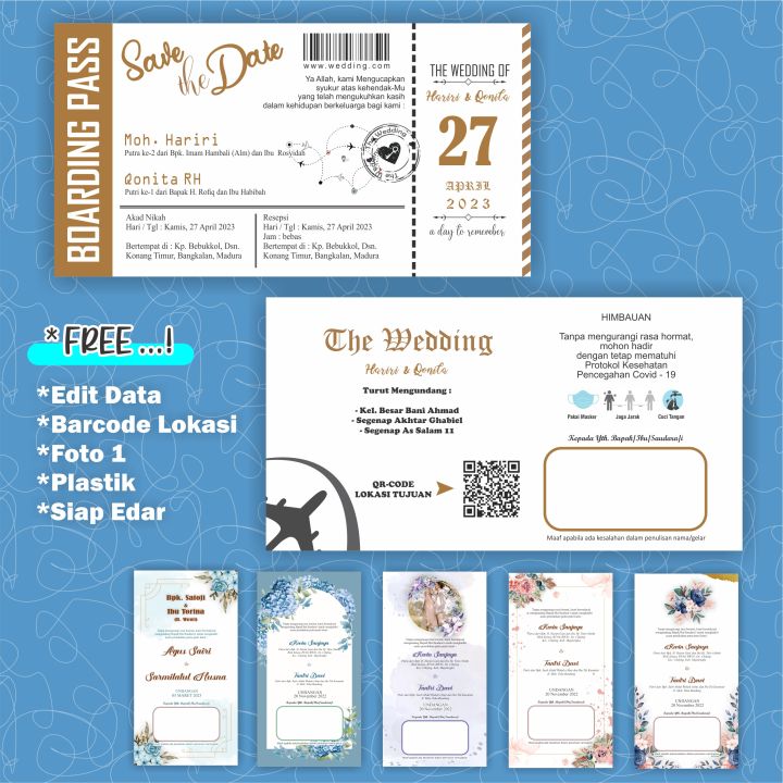 UNDANGAN PERNIKAHAN, Cetak Undangan Custom, (100pcs) | Lazada Indonesia