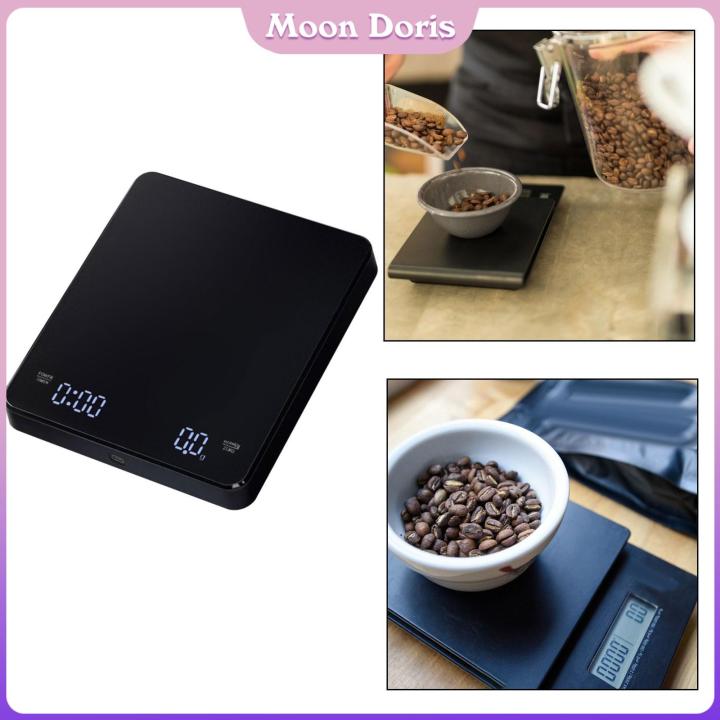 Moon Doris Coffee Scale with Timer Kitchen Scale LED Display Precise ...
