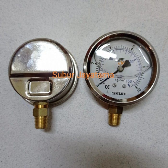 PRESSURE GAUGE STAINLESS SKON 2 1/2 " INCHI 10 BAR / 150 PSI | Lazada Indonesia