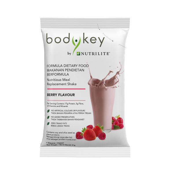 🔥 New Stock 🔥BodyKey By Nutrilite Meal Replacement Shake (Berry) | Lazada