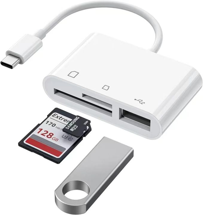 USB C to Micro SD TF Memory Card Reader, 3-in-1 USB C Card Read ...