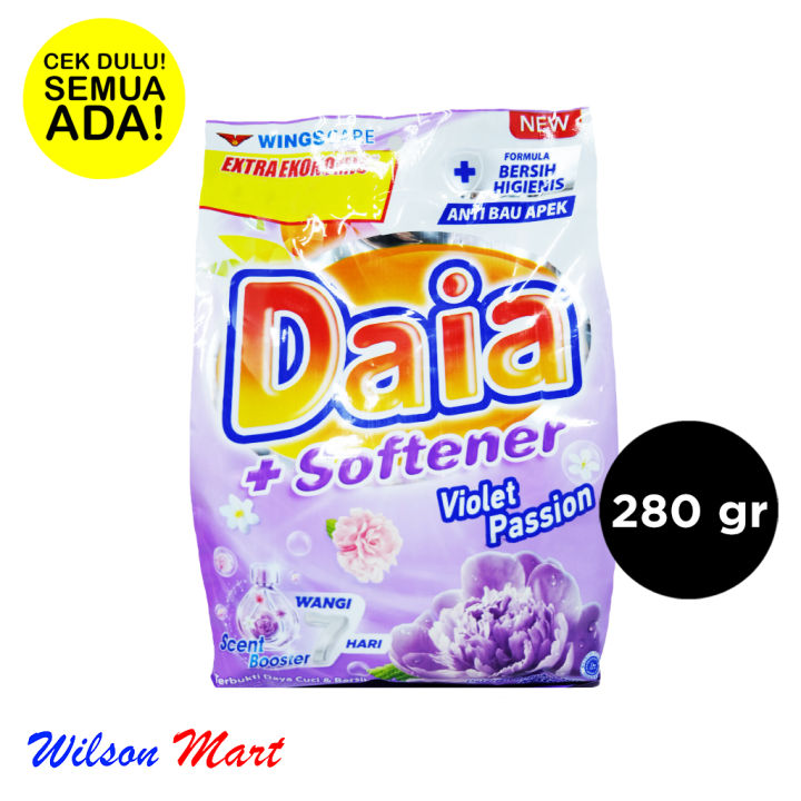DAIA DETERJEN DETERGENT DAN SOFTENER VIOLET PASSION 280 GRAM | Lazada Indonesia