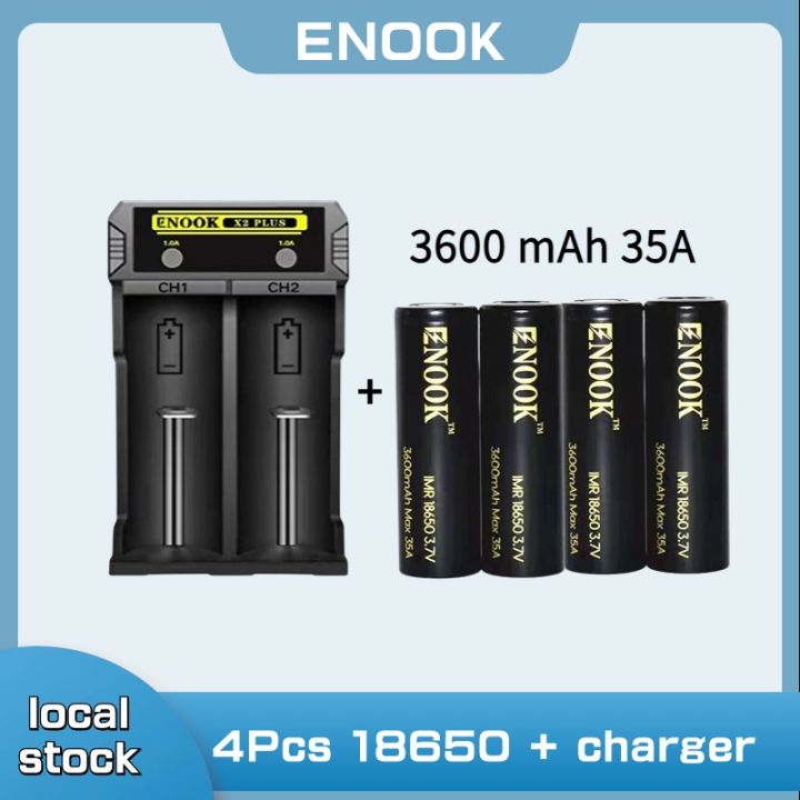 Enook Battery 1865021700 Rechargeable Battery 3.7v Lithium Enook X2Plus ...