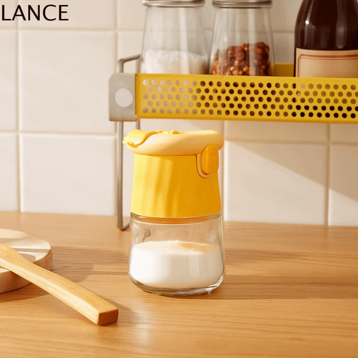 LANCE Controlled Salt Measuring Seasoning Jar Press-type Transparent ...