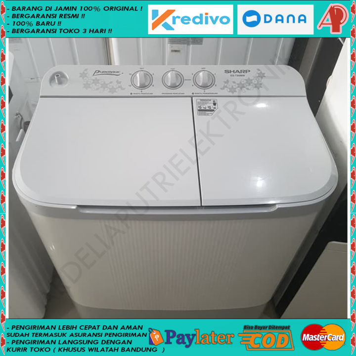 Mesin cuci Sharp 2 tabung EST 90MW 9KG Khusus Wilayah BANDUNG ,GARUT ...