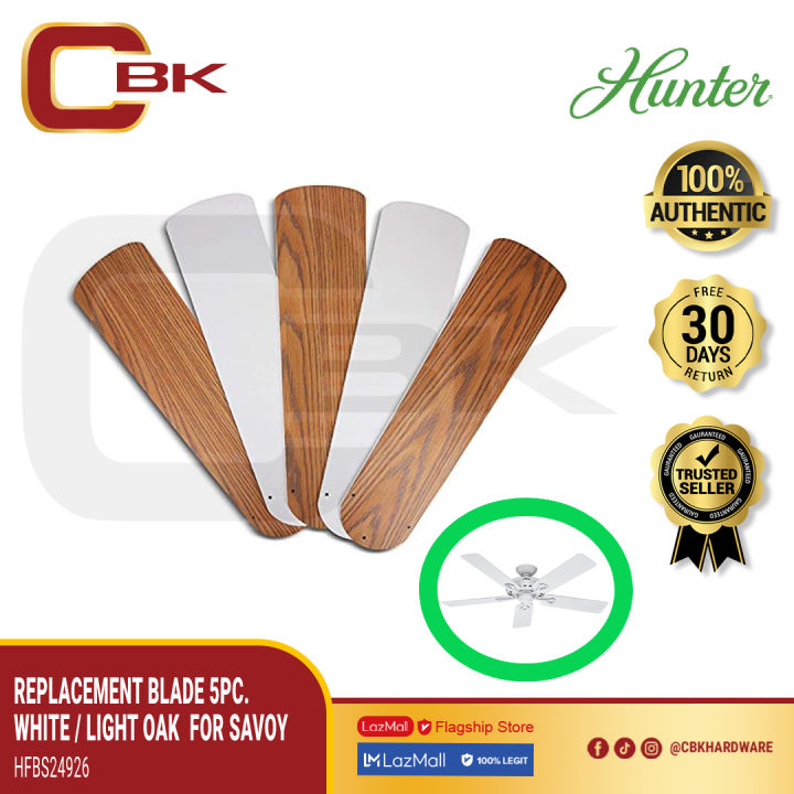HUNTER REPLACEMENT BLADE SET 5PC. FOR SAVOY 24926 - WHITE/ LIGHT OAK | Lazada PH