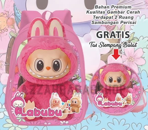 Tas anak tk labubu gratis tas slempang/Ransel anak labubu viral/Tas ...