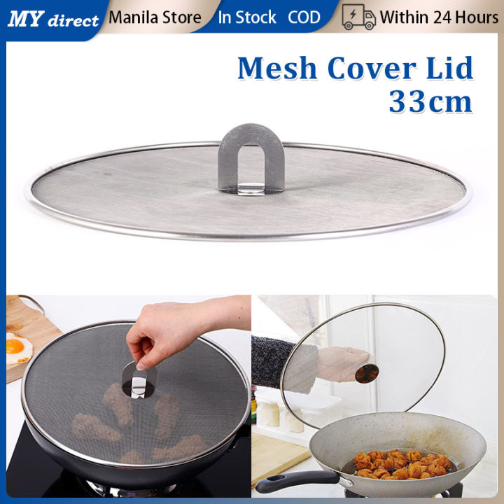 Stainless Steel Splatter Screen Mesh Pot Lid Frying Pan Splatter Lid ...