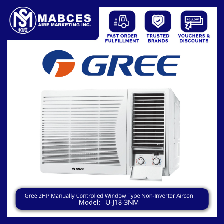 Gree 2HP Manually Controlled Window Type Non-Inverter Aircon U-J18-3NM ...