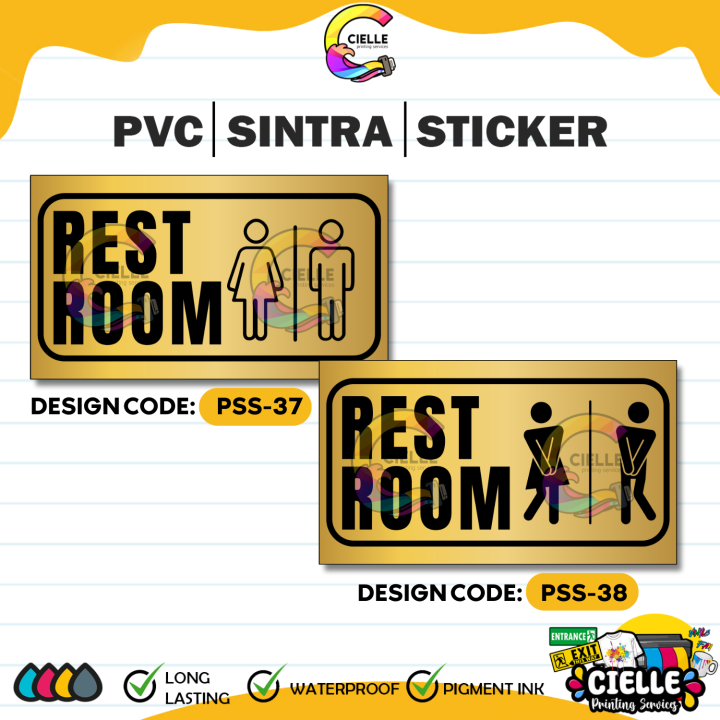 PVC │ SINTRA │ STICKER SIGNAGES (PSS-37&PSS-38) - REST ROOM/ TOILET ...