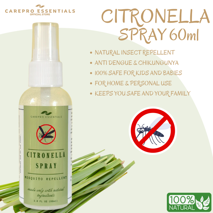[CarePro] Pure Citronella spray 60ml mosquito repellent safe for Kids ...