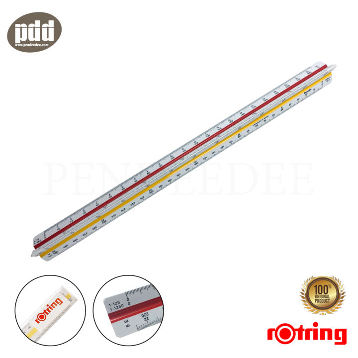 Rotring ไม้บรรทัดสเกลสามเหลี่ยม รอตริง 1:10, 1:1250 – Rotring ...