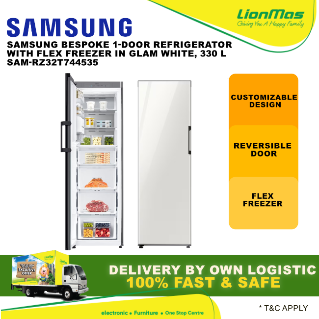 SAMSUNG BESPOKE 1-DOOR REFRIGERATOR WITH FLEX FREEZER , 330L ...