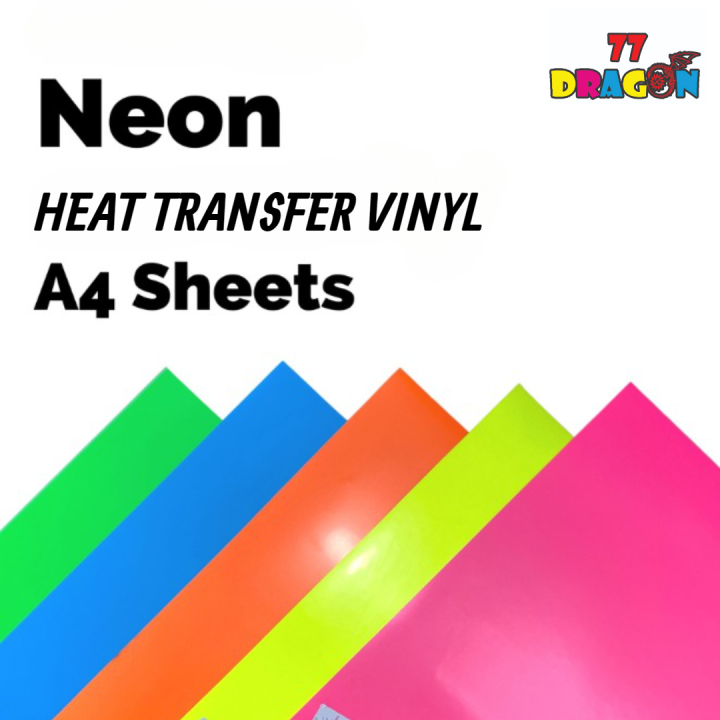 High Quality Heat Transfer Vinyl PU Korea Neon A4 Sheets Neon Vinyl ...