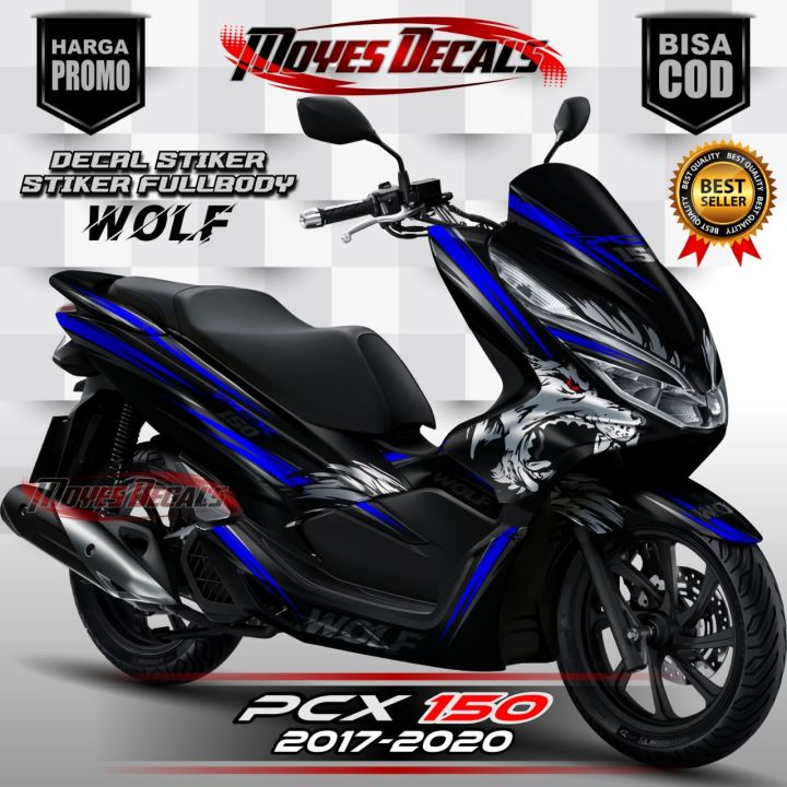 Decal Sticker Honda PCX 150 2020 Fullbody - Dekal PCX150 Desain Srigala ...