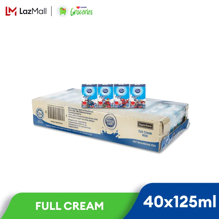 [CARTON] DUTCH LADY MILKY MARVEL FULL CREAM (125ml x 40) | Lazada