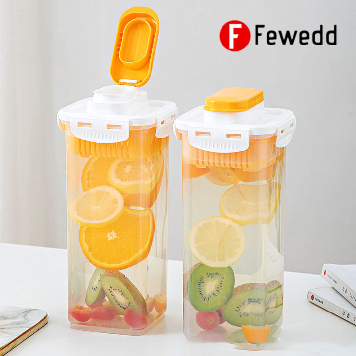 Water Carafes Fridge Door Water Jug Plastic Pitcher with Flip Top Lid ...