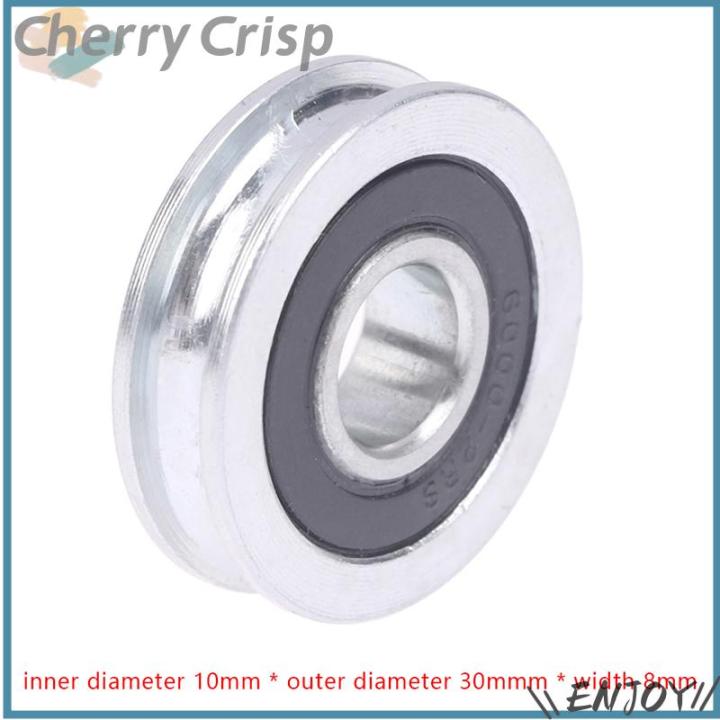 【Cherry Crisp】 10x30x8mm U-groove Bearing Pulley With Grooved Non ...
