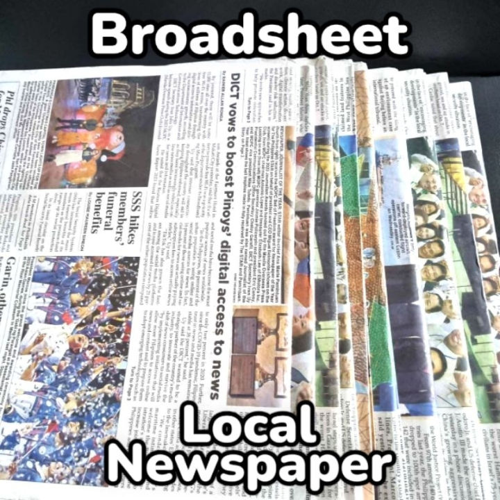 Locale Newspaper English Broadsheet Old News paper Dyaryo 1 kilo & 1/2 ...