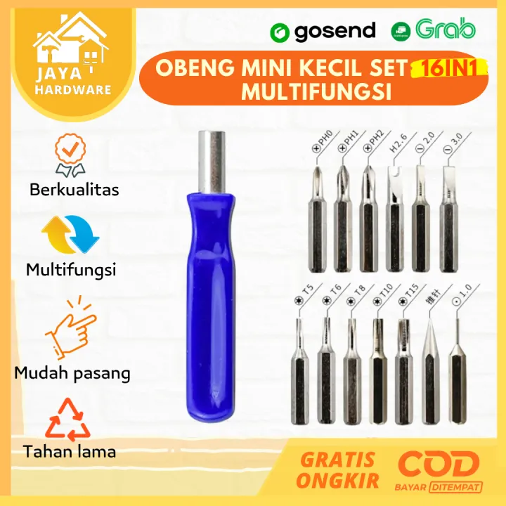 Obeng HP Full Set 16 in 1 / Obeng Set Kecil / Obeng Alat Reparasi ...