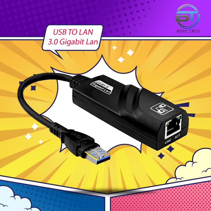 BoonTech USB 3.0 to Gigabit (10/100/1000Mbps) RJ45 Ethernet LAN Network Adapter | BoonTech BTE ...