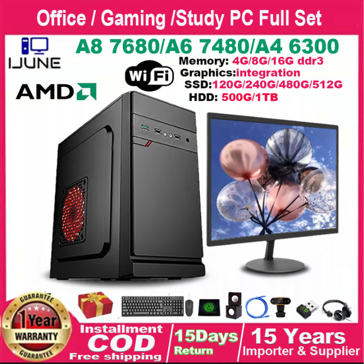 AMD Desktop Computer Set A8 7680 3.9 GHz R7 Graphics A6 A4 6300 4G 8GB ...
