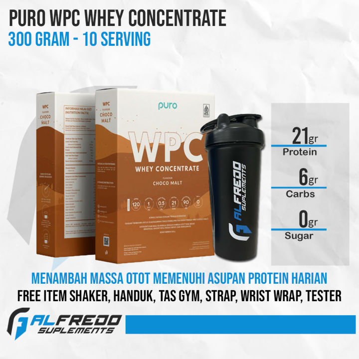 Puro Nutrition WPC Whey Concentrate Wpro 300 Gram 10 Serving Whey Protein | Lazada Indonesia