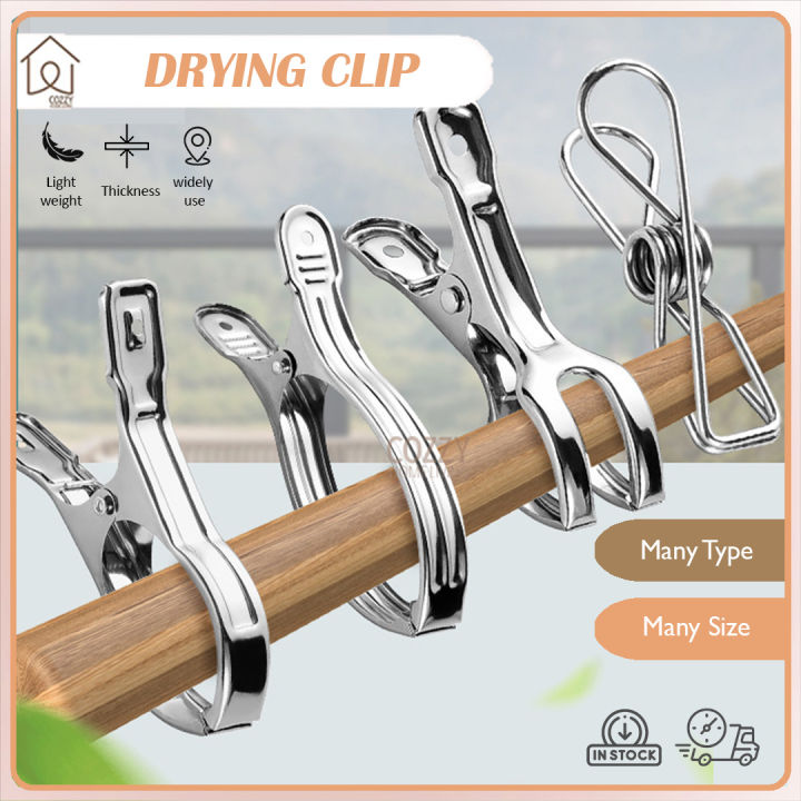 [COZZY]Keluli Klip Baju/Stainless Steel Drying Clip Windproof Steel ...
