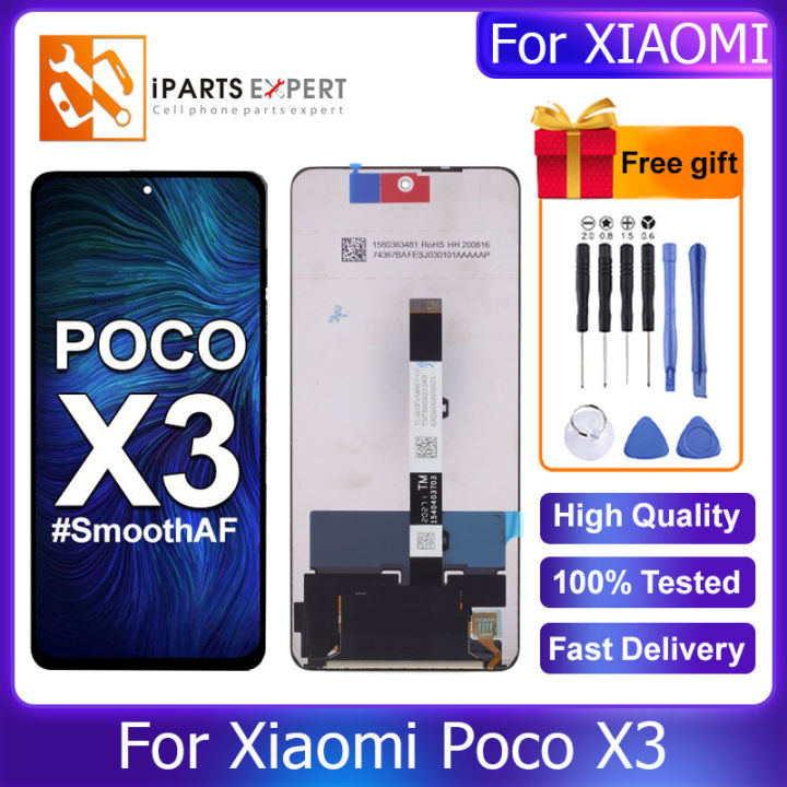 IPARTSEXPERT Poco X3 NFC LCD Original LCD for Xiaomi Poco X3 LCD Touch Screen and Digitizer ...