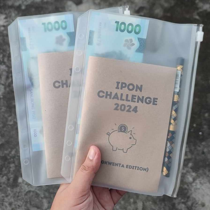 Ipon Challenge 2024 Booklet with Pouch Chinkee Tan Money Pera Paper Bills Alkansya Mini 20 50 ...