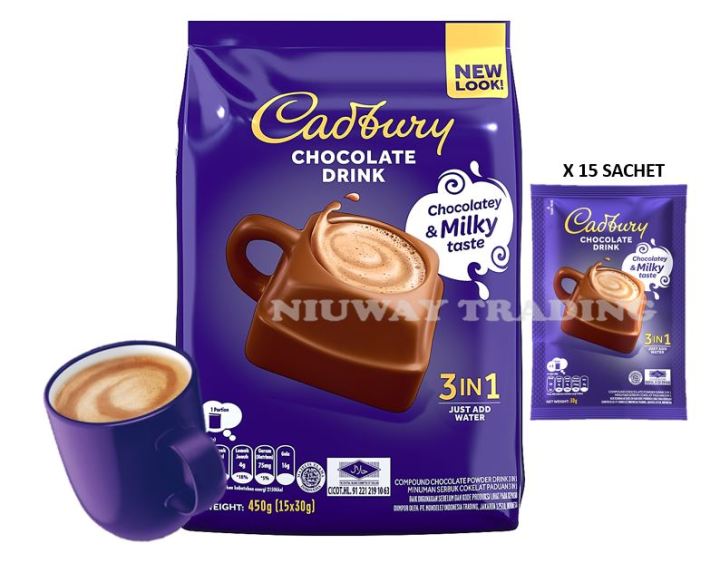 CADBURY 3 IN 1 HOT CHOCOLATE DRINK 30G X 15SACHET | Lazada