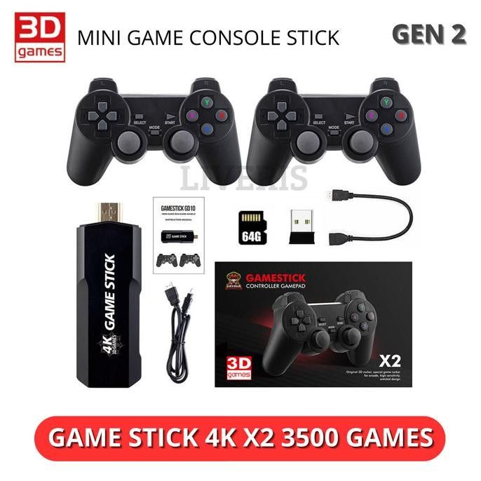 Game Stick Gen 2 X2 Plus Game Console 4K Wireless Gamepad HDMI TV 3D ... Game Stick Gen 2 X2 Plus Game Console 4K Wireless Gamepad HDMI TV 3D ...