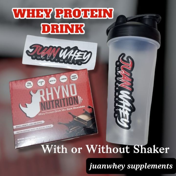 RHYNO NUTRITION WHEY PROTEIN DRINK | with or without SHAKER | Lazada PH