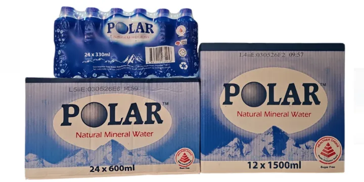 Polar Natural Mineral Water (330ml/600ml/1500ml) + Free Gift | Lazada ...