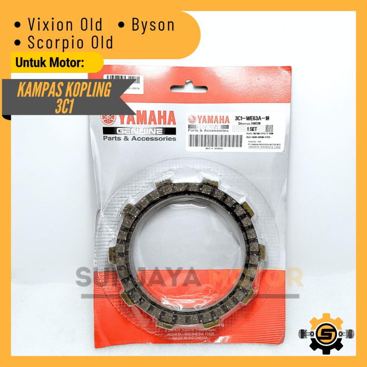 Plat Kopling Original Yamaha 3C1 Kampas Kopling Vixion Old Scorpio Byson Kanvas Pelat Kopling ...