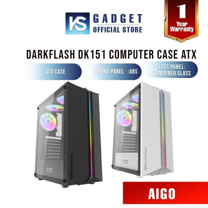 Aigo Darkflash DK151 Computer case ATX Chassis (Black/White) / Full ...