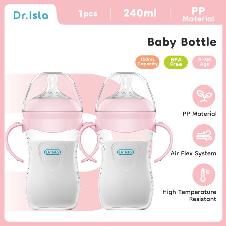Dr.isla Baby Bottle PP Anti-bloating Upgraded Double Handle Equipped ...