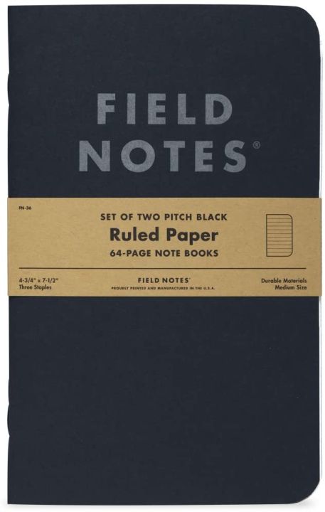 Field Notes Pitch Black Memo Notebook - Set of 2 | 64 Pages | | Lazada PH