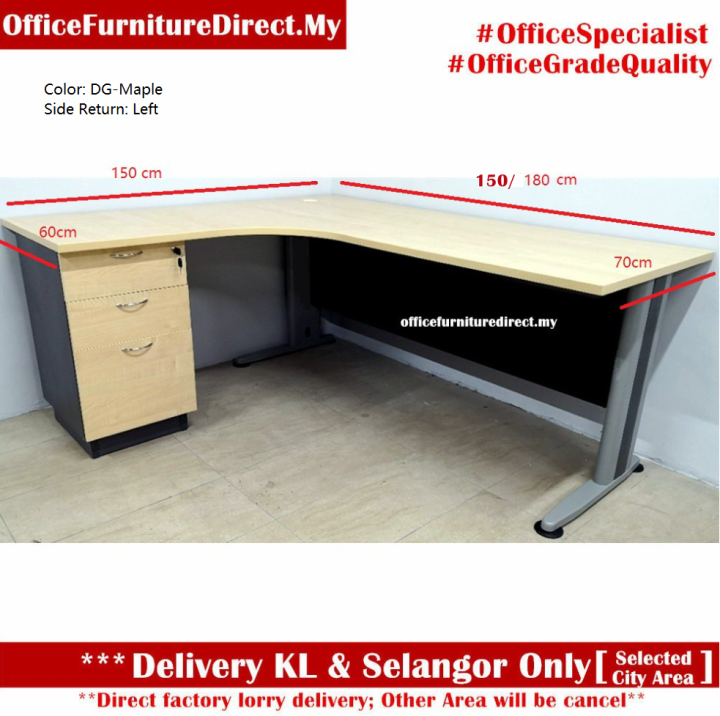 VSS T2 L Shape Office Table TL 1815-3D TL 1815-3D SUPERIOR COMPACT ...