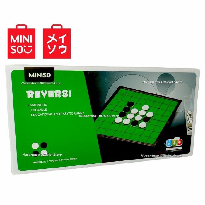 MINISO Othello game Reversi mainan Anak Papan Magnet Catur Hitam Putih ...