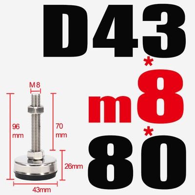 【In-Demand Item】 304 Stainless Steel Adjustable Lathe Leg M8 M10 M12 ...