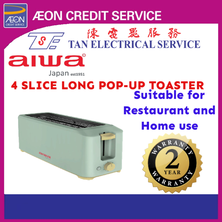 AIWA BREAD TOASTER / PEMBAKAR ROTI 2 SLICE / 4 SLICE (AT-20DGC/AT-40G ...